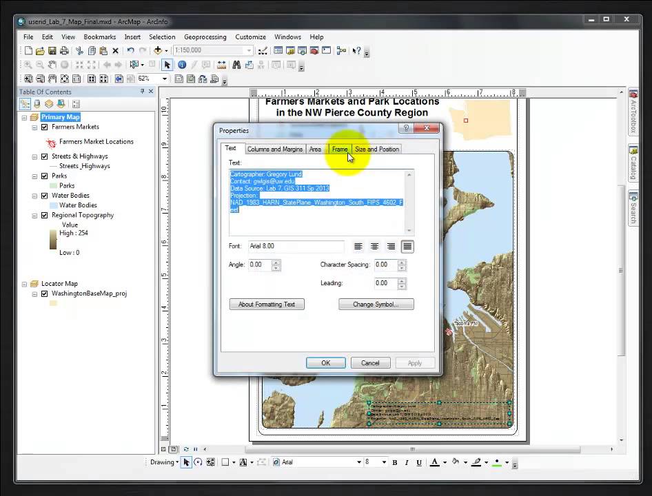 Ancillary Text | a GIS Video Tutorial by Gregory Lund