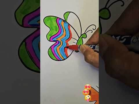 Color your butterfly | Butterfly Drawing 🦋 #riya #riya_rhymes #titali_udi #titli #riyarhyme