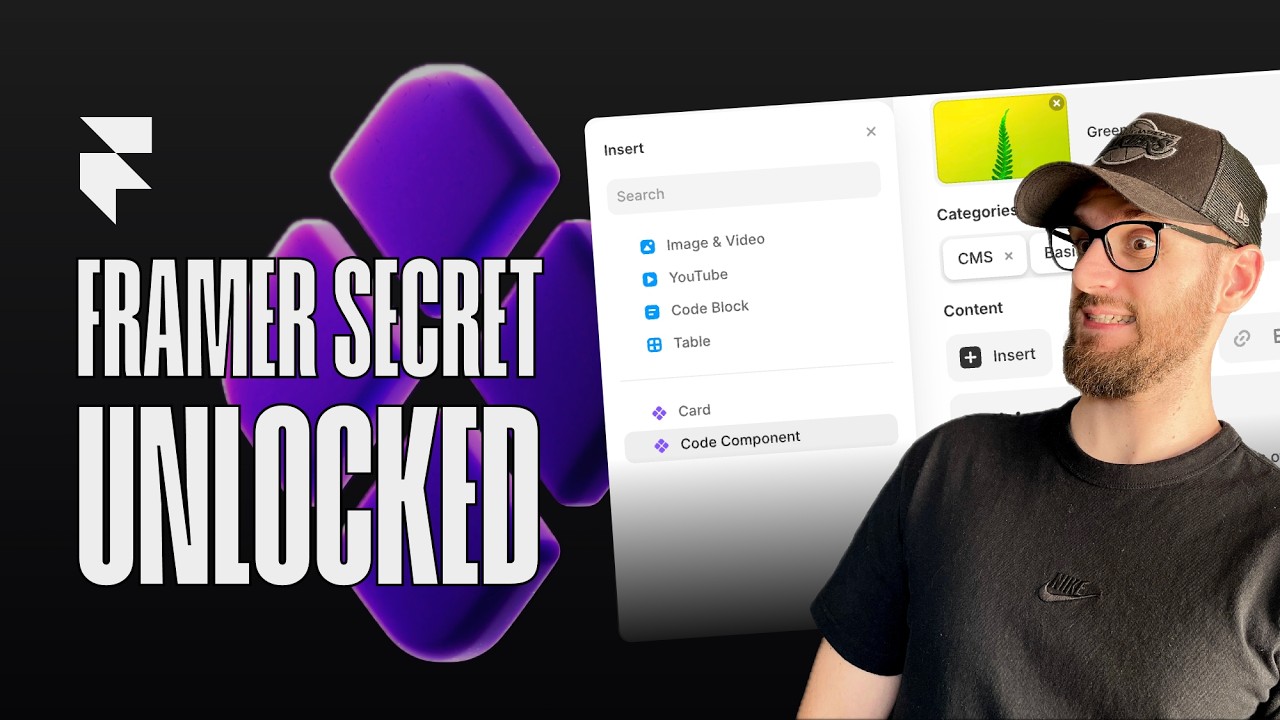 Using code components inside Framer CMS formatted text