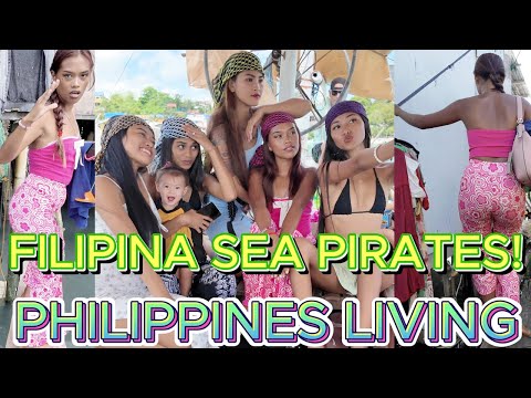 ???????? Filipina Plank Surfer Beauty Bajau Sea Nomad Pirates! OFF GRID ISLAND FAMILY PHILIPPINES LIVING