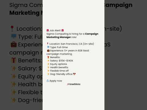 Campaign Manager Jobs | GrowthRoles