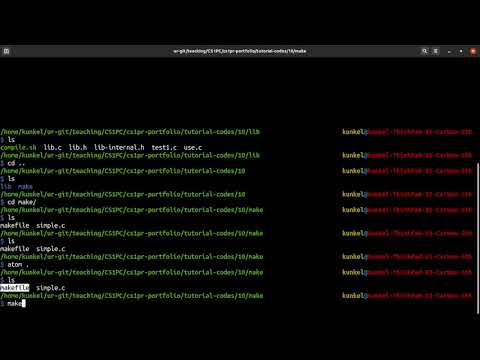 Week 10.2 Tutorial: Build Tools: Makefiles