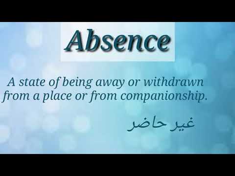 Absence Meaning In English And Urdu