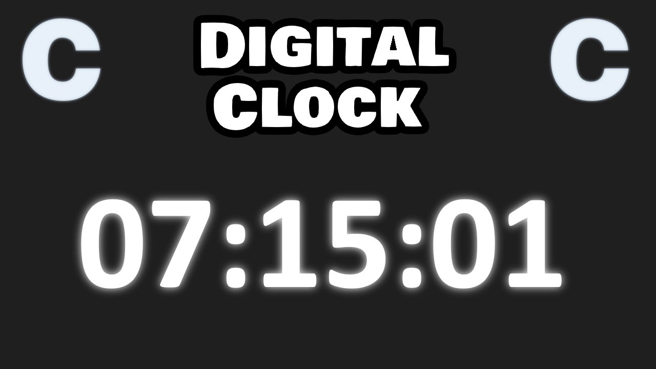 Code a C digital clock in 10 minutes! ⌚