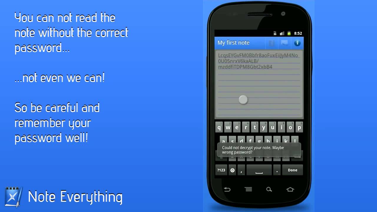 How To: Encrypt notes (Note Everything)