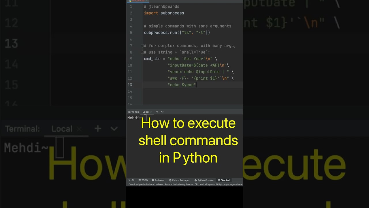 Python execute shell commands