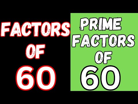 Factors of 60 using factor tree method | Prime factors of 60 using factor tree | factor tree of 60