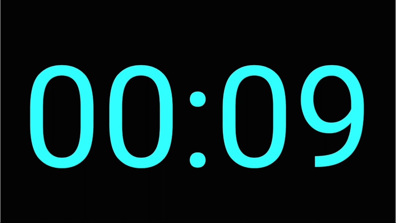 9 Second Countdown Timer [ DARK MODE ]