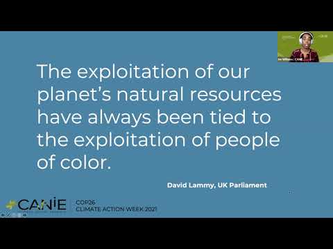 Climate Justice Session #1 - CANIE COP26 Climate Action Week