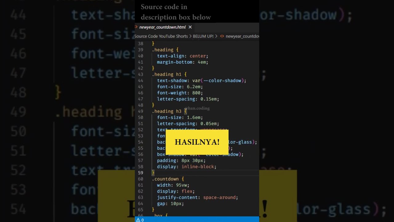 Create New Year Countdown with HTML | CSS | JS