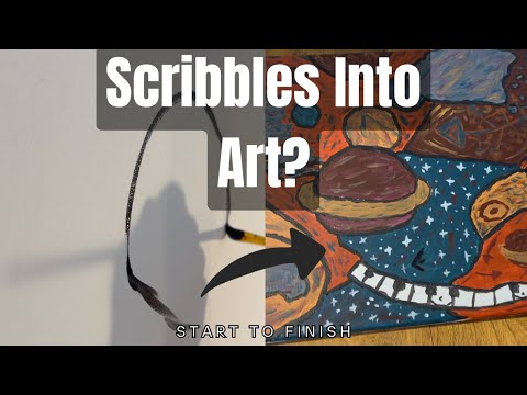 Can I Turn Scribbles Into a Real Painting? Full Art Process Start to Finish