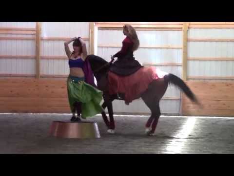 Andalusian Lipizzan Horse Performs with Dancer Lydia Rose and Dressage Rider Sandra Beaulieu