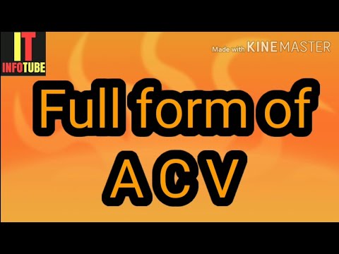 Full form of ACV | whta is ACV