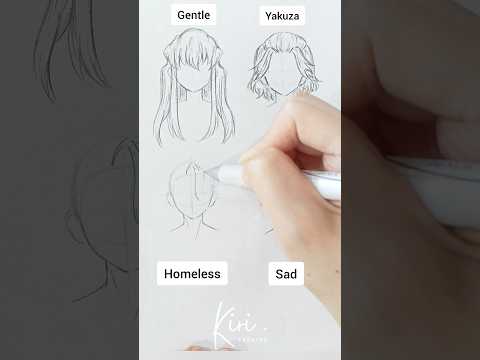 How to draw long hair for anime boy #howtodrawanime #draw #animehairstyle #animetutorial