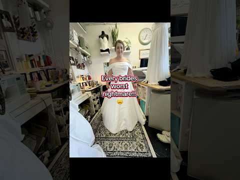 Every brides WORST nightmare 😩 #weddingdresstransformation