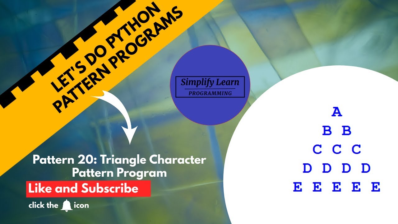 How To Create Triangle Character Pattern Program (Python Program)