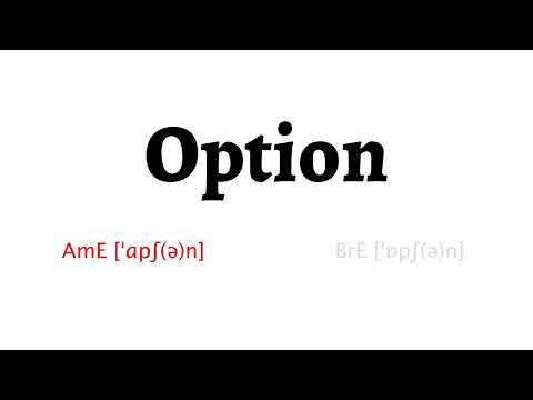 How to Pronounce option in American English and British Englishoption