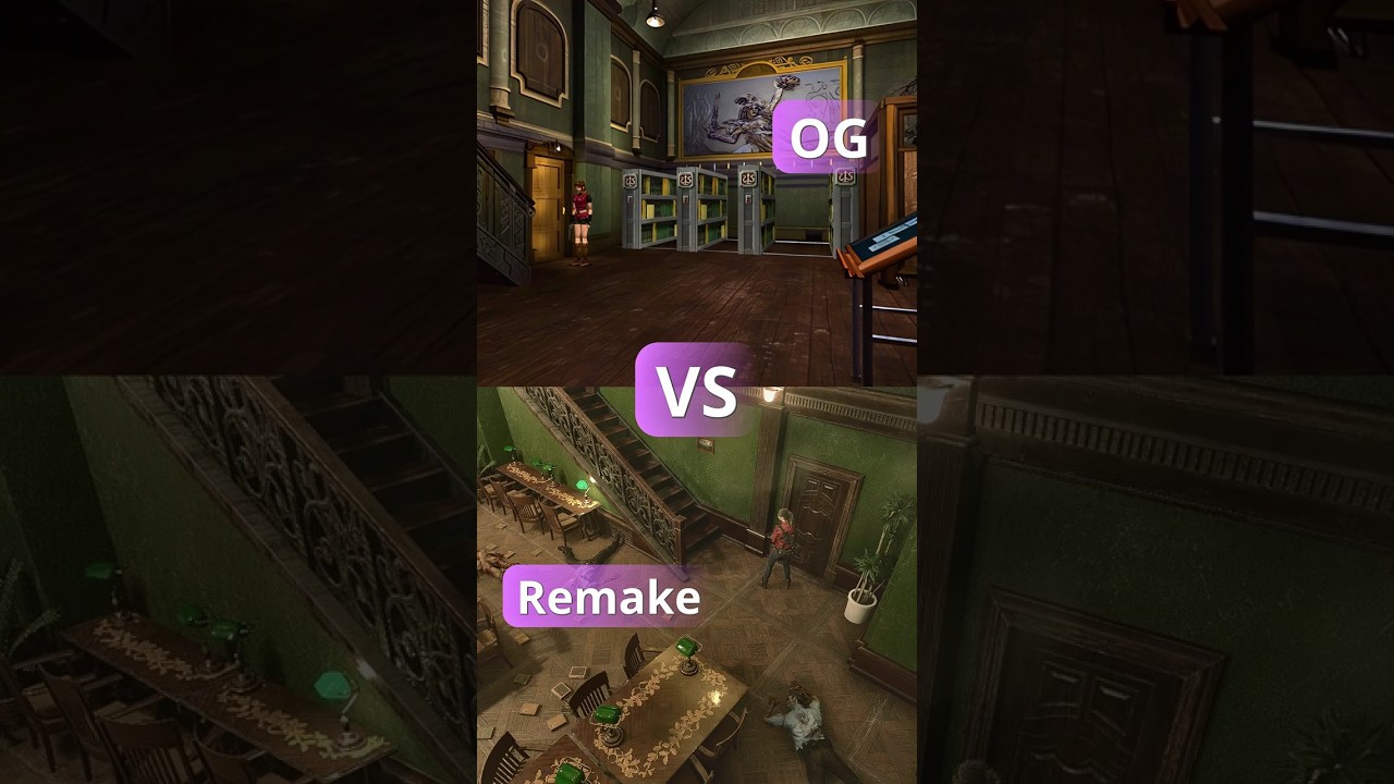 The library – Spine-Chilling OG vs Remake | Resident Evil 2 Comparison