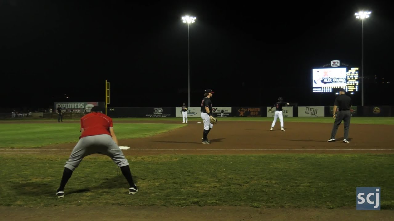 Explorers vs RedHawks baseball action