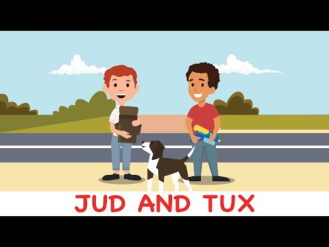 Jud and Tux (Short U) - 3 Letter Word Read-Along for Beginning Readers