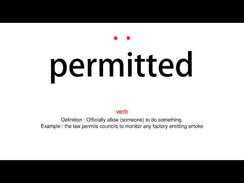 How to pronounce permitted - Vocab Today