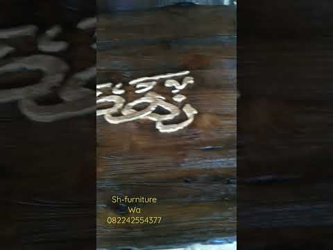 jual kaligrafi lambang NU (Nahdlatul Ulama') ukiran kayu jati klasik #dekorasirumah #mebel