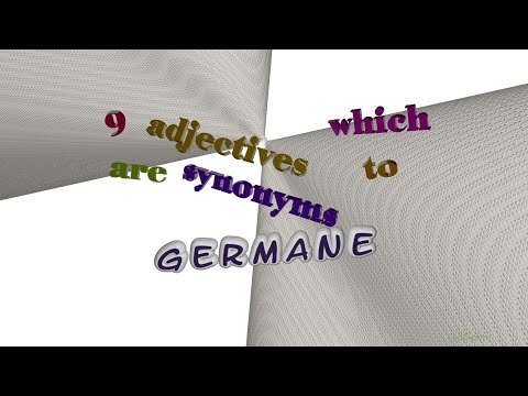 germane - 9 adjectives with the meaning of germane (sentence examples)