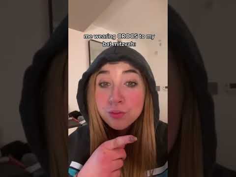 wearing CROCS to my bat mitzvah 😭 #funny #funnyvideo #comedy