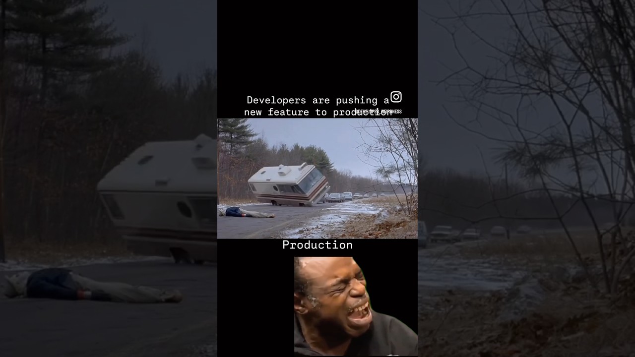 Developers are pushing a new feature on prod #it #memes😂 #python #Java #google #programming #git