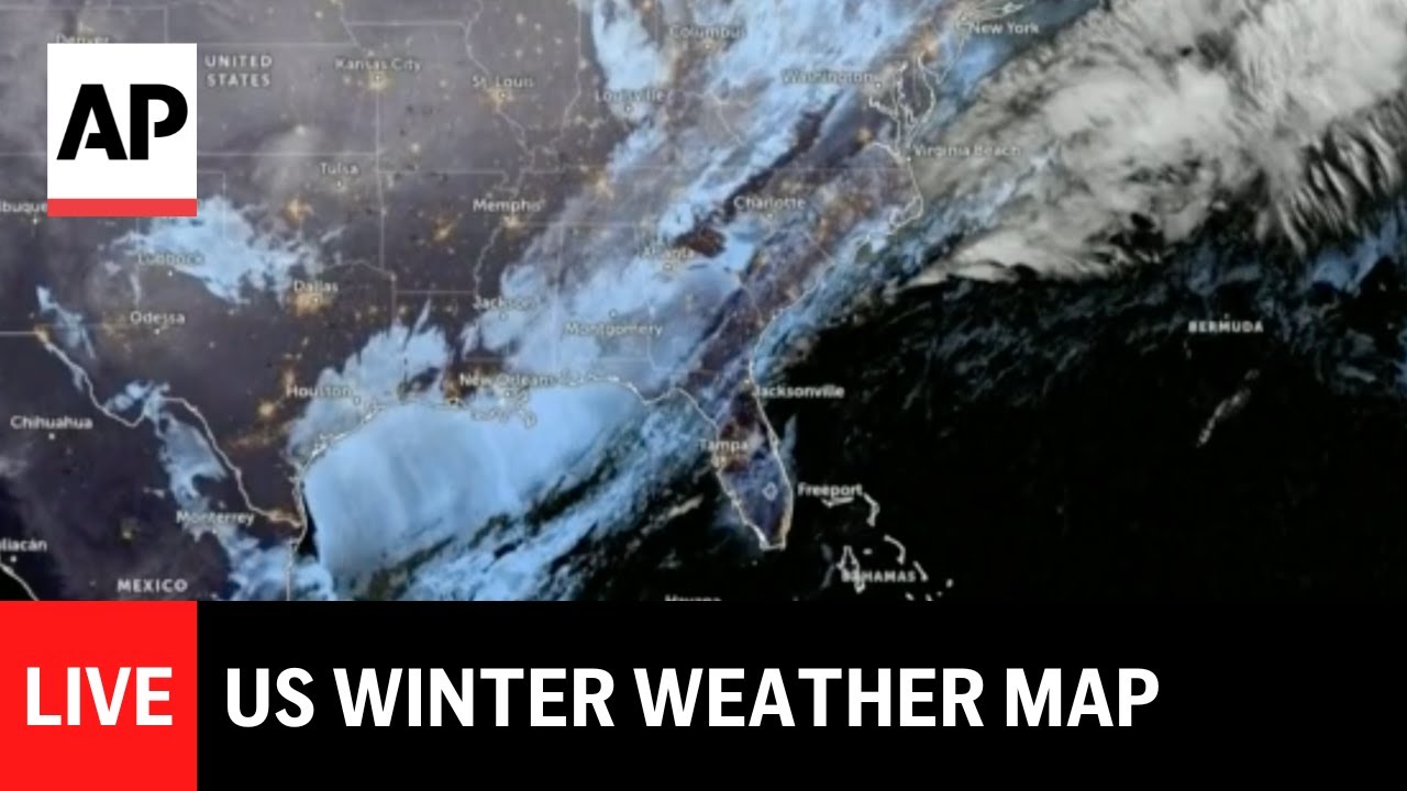 LIVE: US winter weather map
