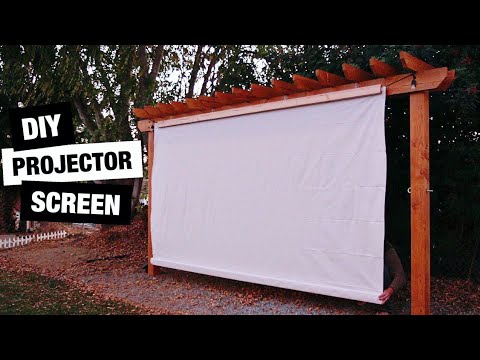 MASSIVE DIY $45 Backyard Projector Screen | No Cuts Required | Minimum Tools for Outdoor Projector
