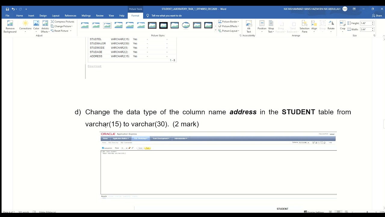 database admin lab exercise 1