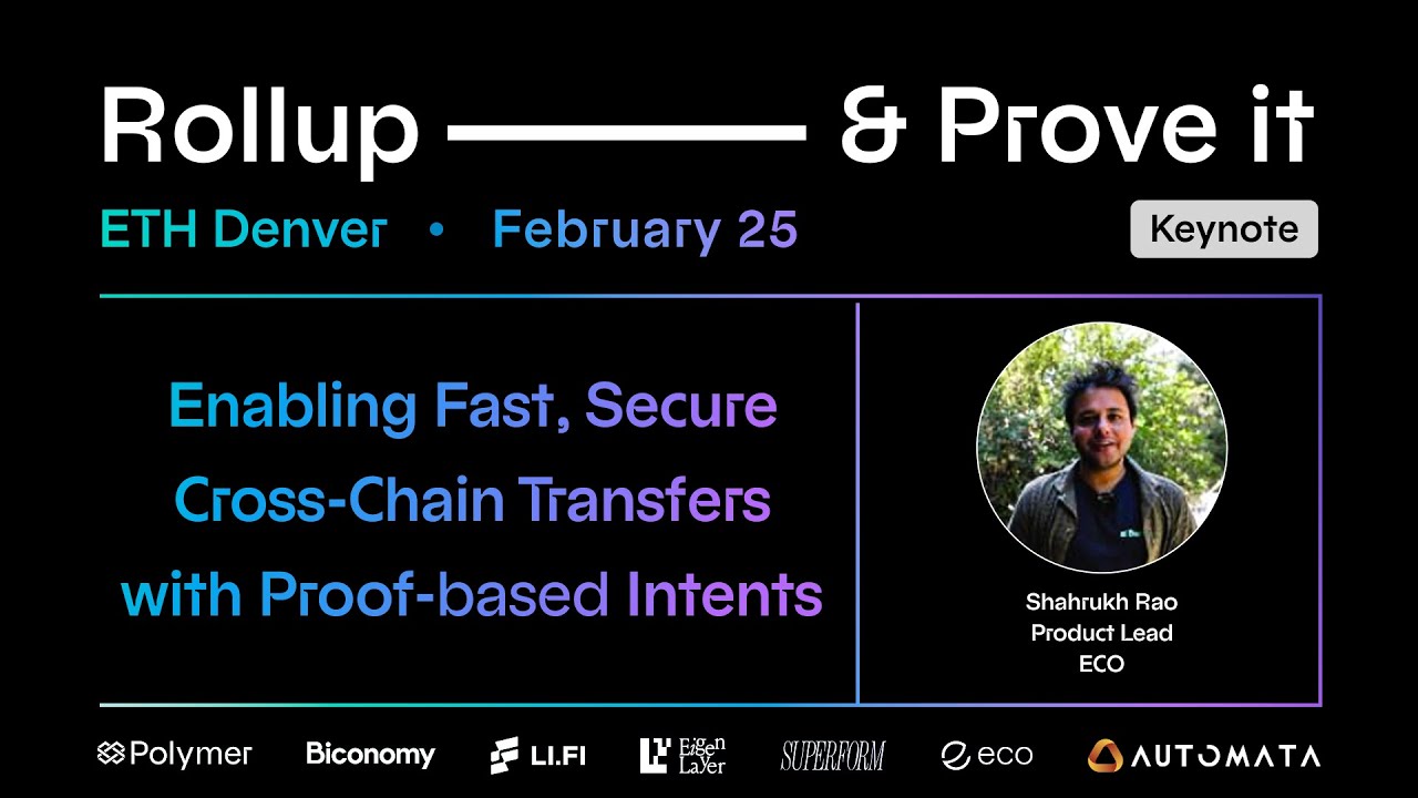 Enabling Fast, Secure, Cross-Chain Transfers with Proof-based Intents | Eco