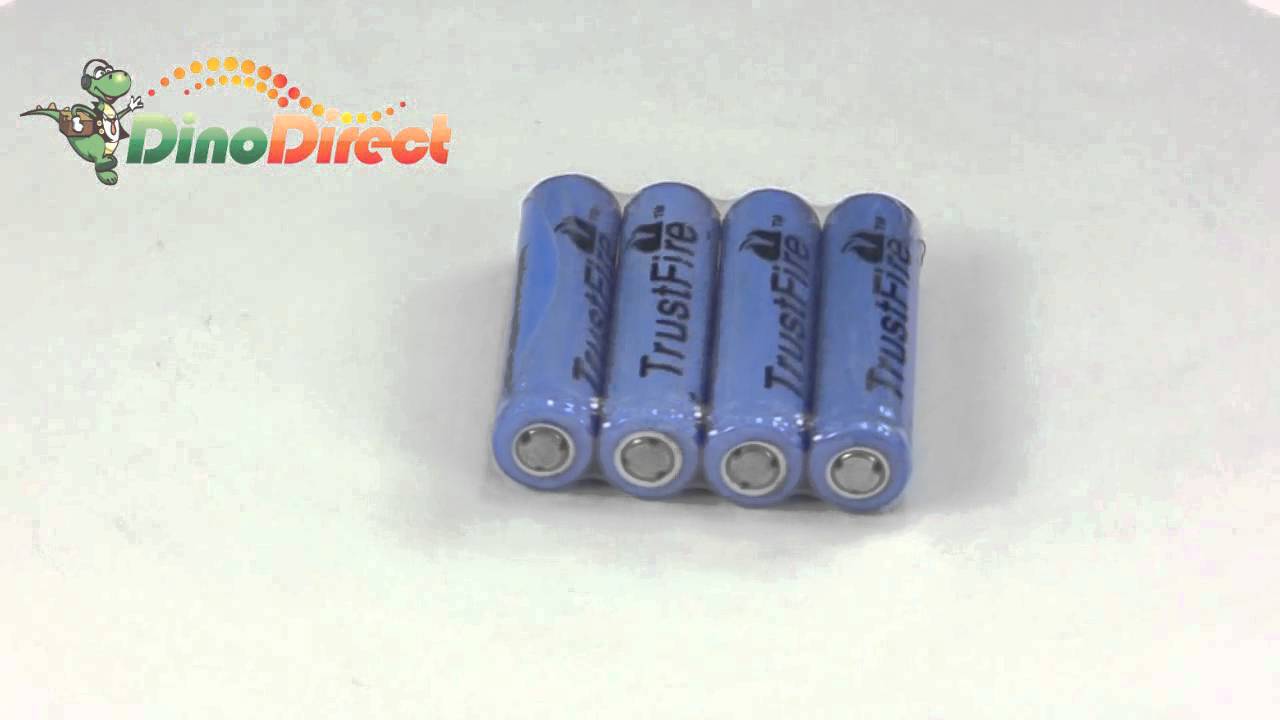 TrustFire 10440 600mAh 3.7V Rechargeable Battery 4 Pcs  from Dinodirect.com