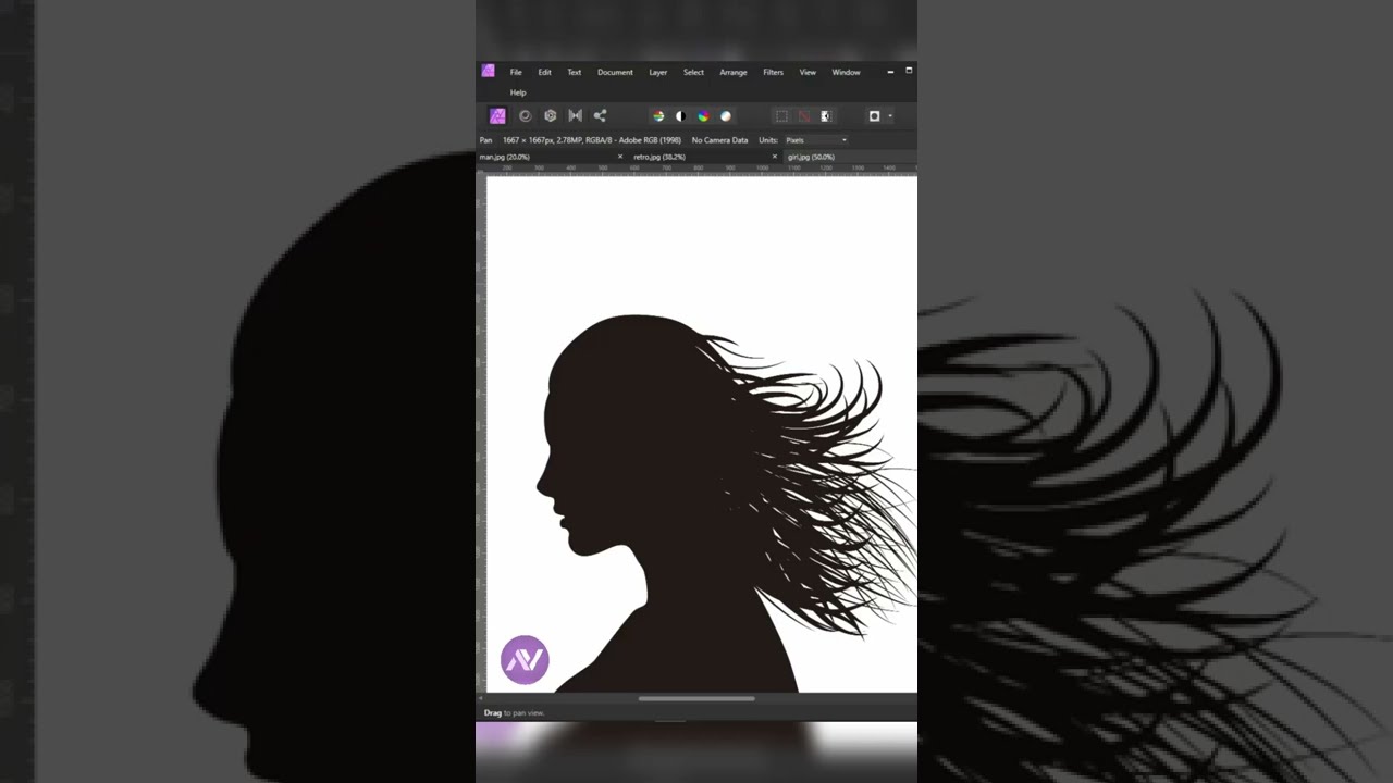 Fastest Way To Remove White Background from Vector Image in Affinity Photo | #Shorts