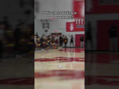 Is this cherry picking or great basketball iq? #highschoolbasketball