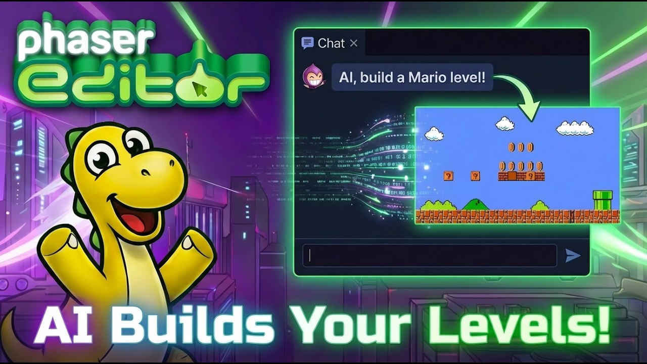 ⚡️ Build Tilemap Levels with AI | Phaser Editor v5 Visual Game Editor for Phaser 🤖