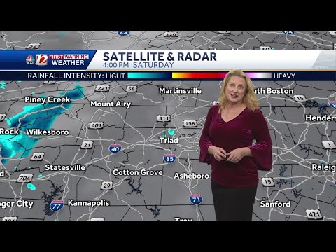 Scattered rain showers for the Piedmont Triad from Lexington to Winston-Salem on Sunday plus suns...