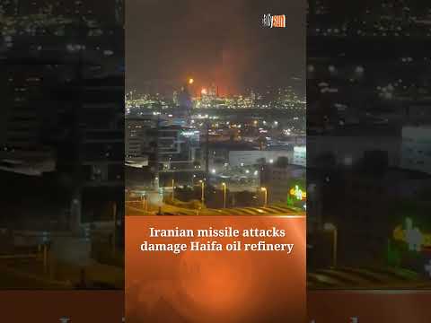 Iranian m i ss i le a t t ac k s d a m a ge Haifa oil refinery #dailysun #reels #iran