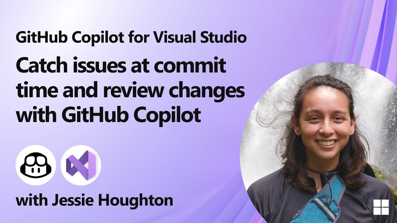 Catch issues at commit time and review changes with GitHub Copilot
