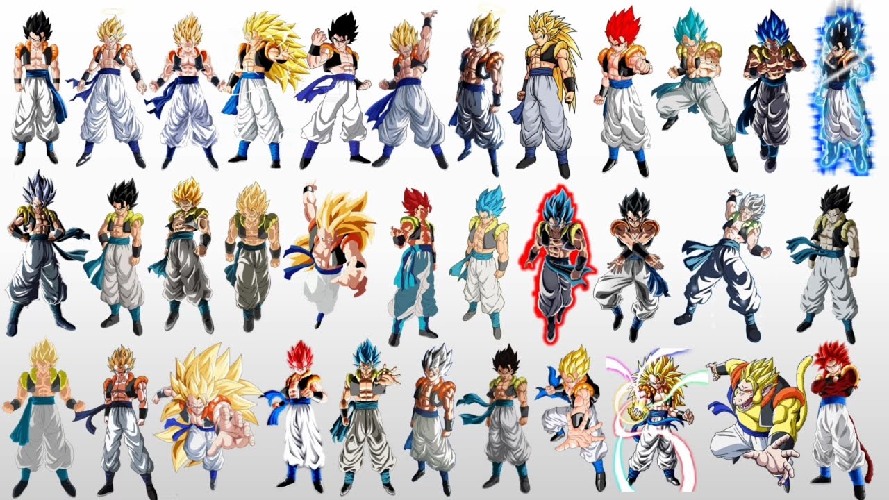 Evolution Of Gogeta All Forms (DBZ/DBS/DBGT/SDBH)