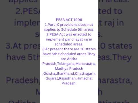 PESA ACT,1996