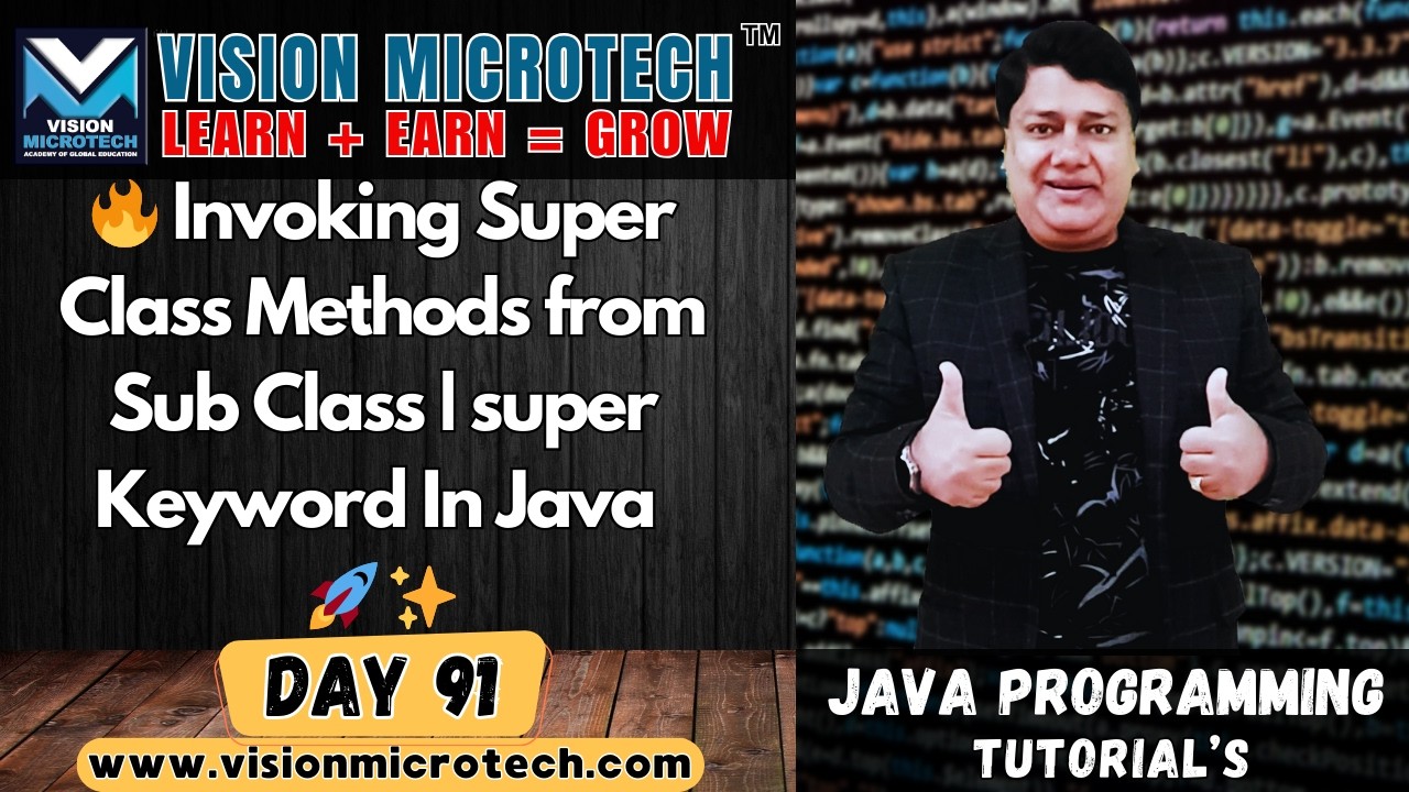🔥 Invoking Super Class Methods from Sub Class | super Keyword In Java 🚀 ✨