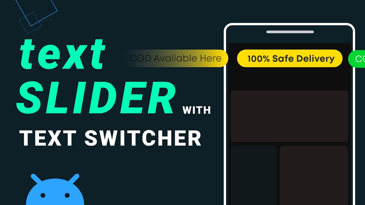 Android TextSwitcher - Create Text Slider using Text Switcher | Android Studio Tutorial