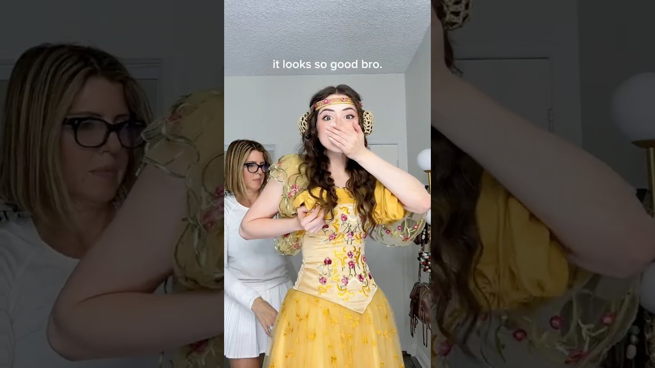 Trying on Padme's MEADOW DRESS!! (insane btw)