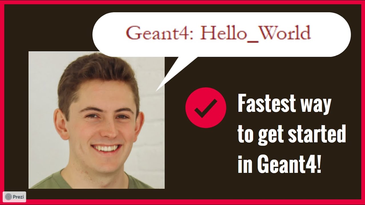 Easiest way to get started with Geant4 2023