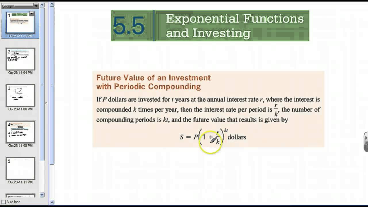 5.5 Notes Exponential Functions and Compound Interest