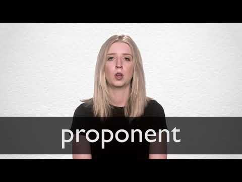 PROPONENT definition and meaning | Collins English Dictionary