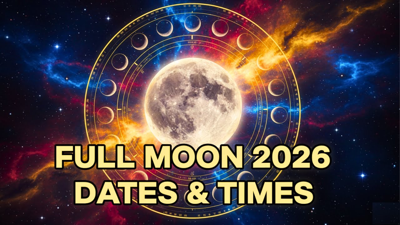 Full Moon Calendar 2026 🌕 Dates, Times & Names | Supermoon, Blue Moon & Harvest Moon