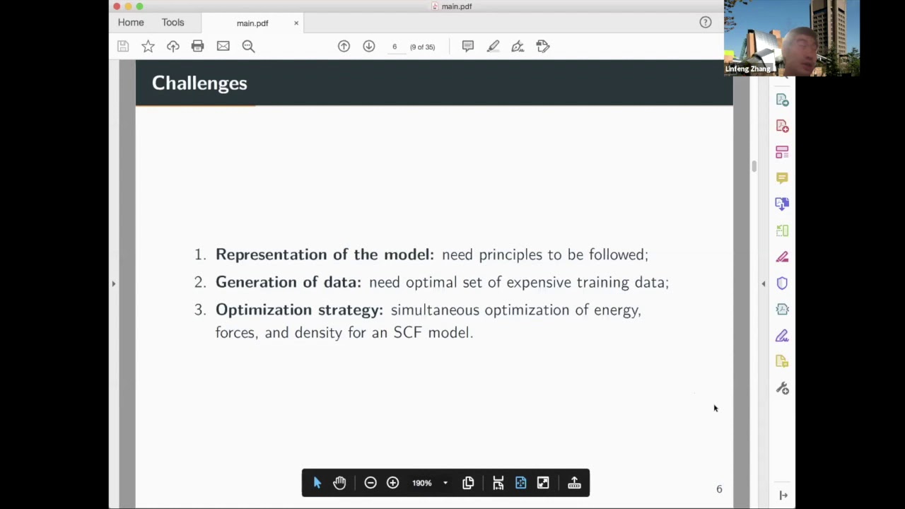 Machine Learning for Quantum Simulation - Linfeng Zhang on behalf of Weinan E. (June 22, 2020)